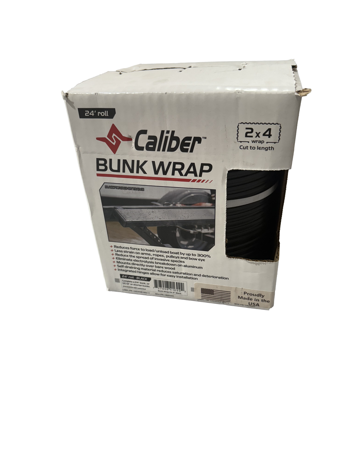 CALIBER Black Plastic Bunk Wrap for 2"x4"x24' Bunk Material | Hydrastar