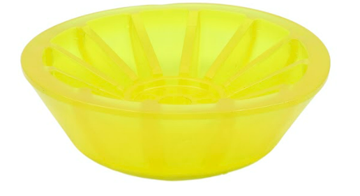 Yellow Bow Roller End Bell, PVC, 4", 1/2" Diameter Center | Hydrastar