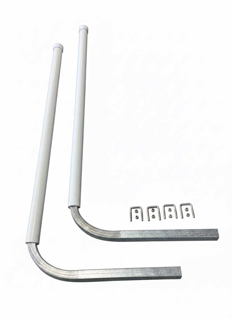 Aluminum Guide Pole SET - Large - 90 DEG - 1-1/2" SQ - 40" x 20" WITH ...