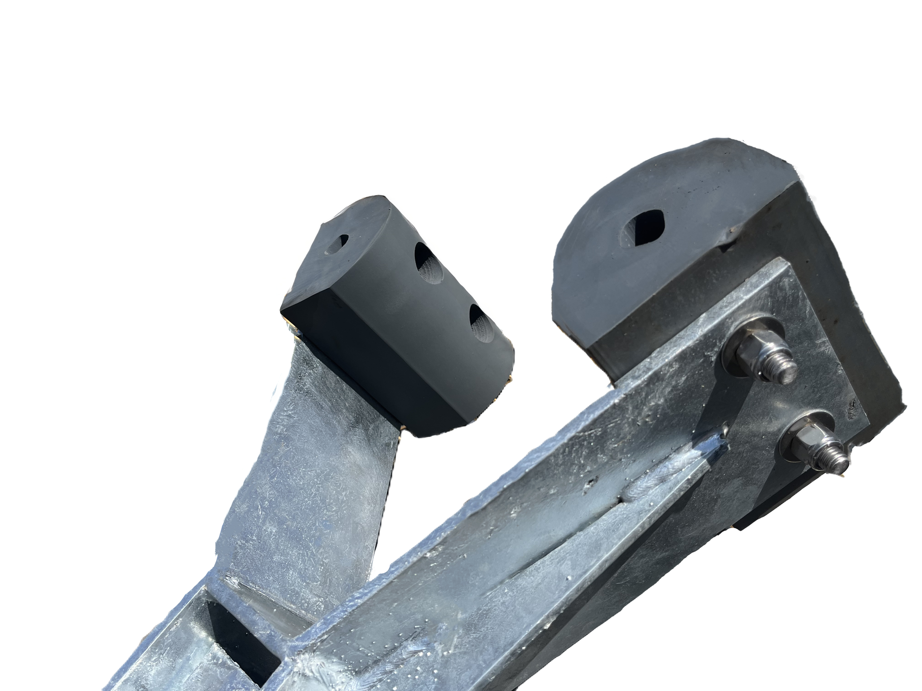 Heavy Duty Adjustable Bow Stop with HD Grey Non Marking Rubber Bumpers ...