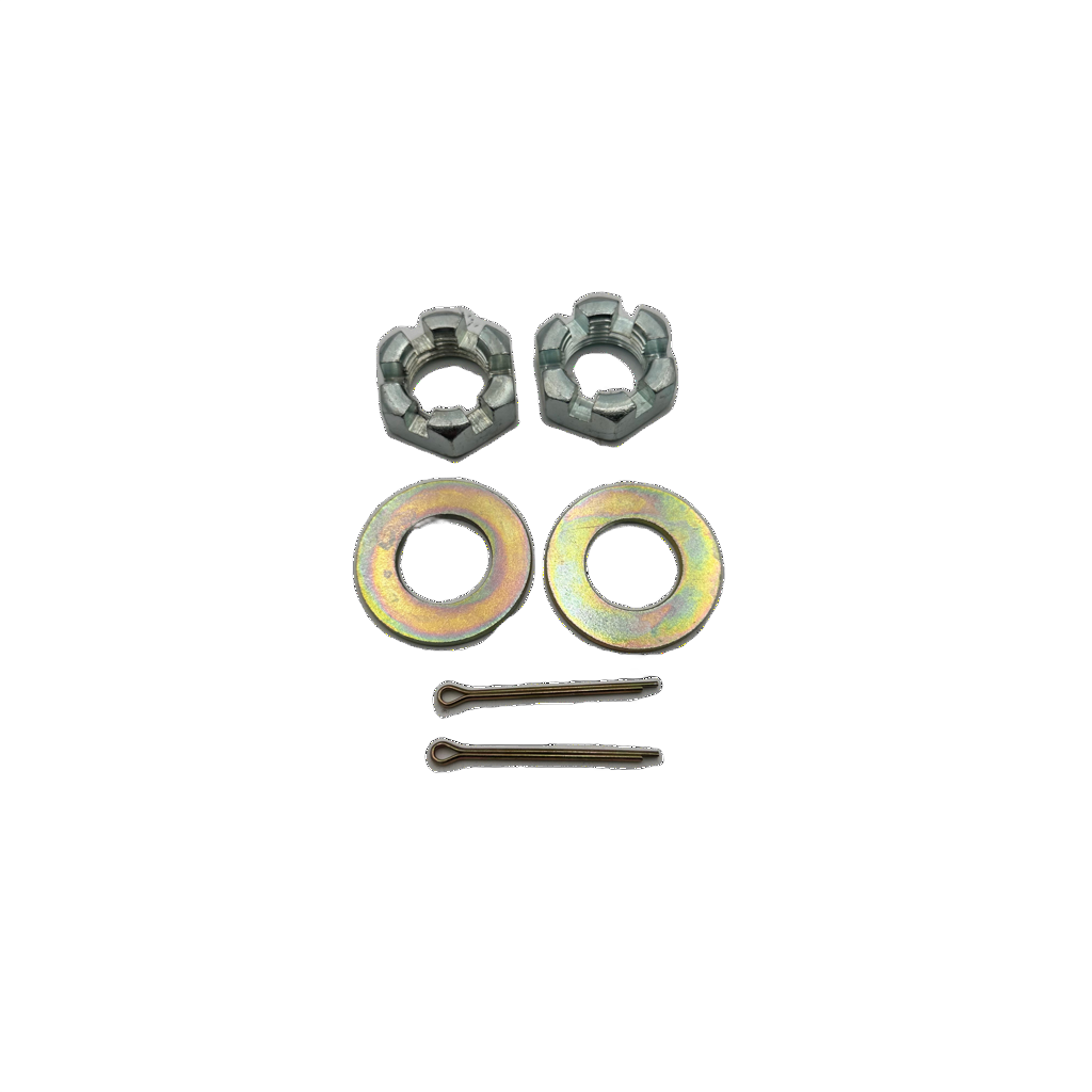 Axle Spindle Nut, Washer, Cotter Key Kit - 1"-14 Nut, 1" Washer | Hydrastar